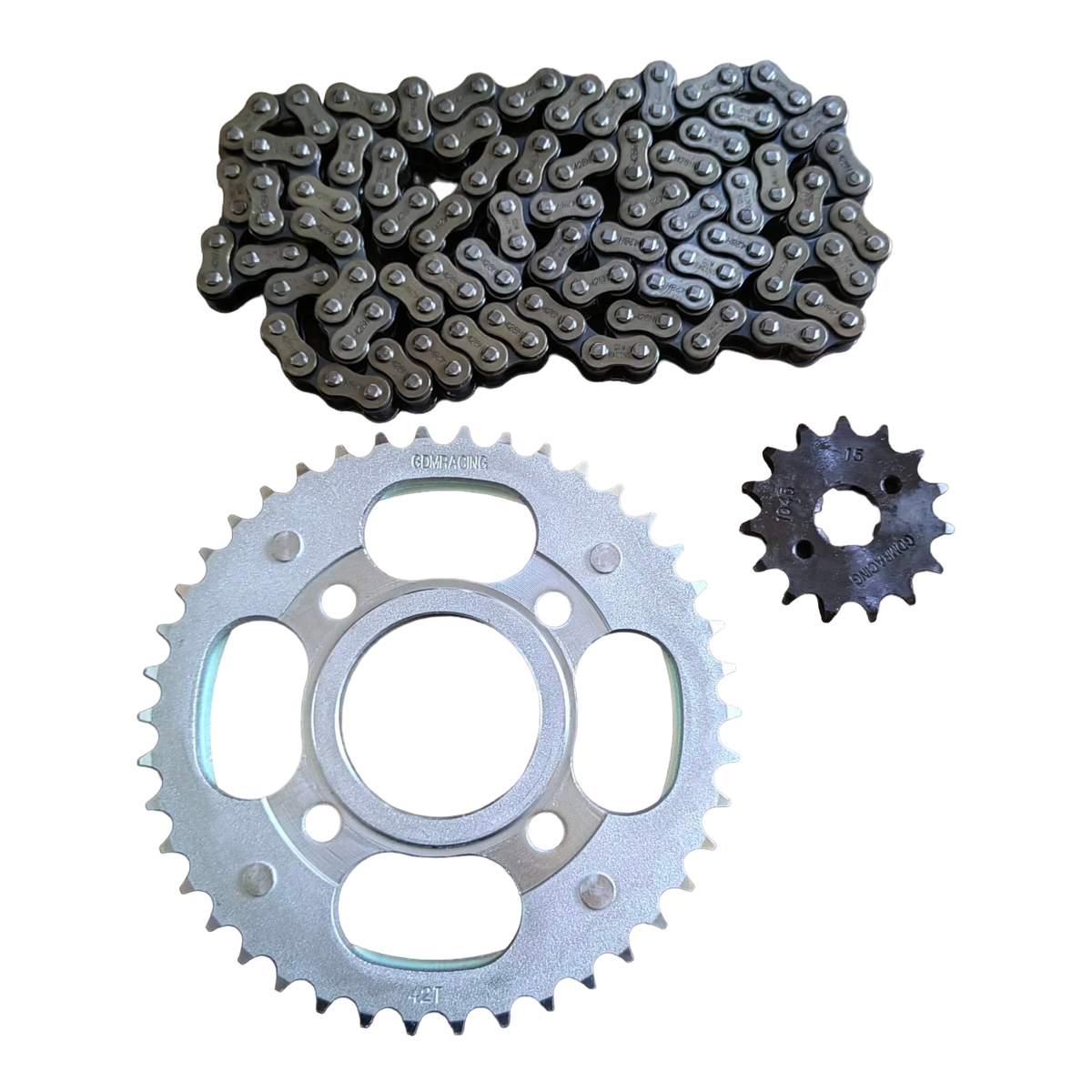 KIT DE ARRASTRE FULL CB150 42T/15T. 428H-132L GDM — Repuestos E&M