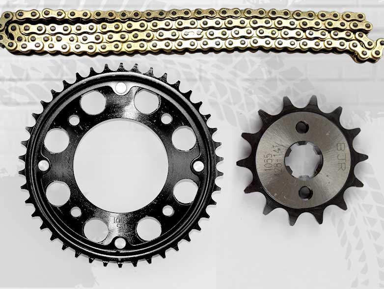 KIT DE ARRASTRE FULL CB110 42T/14T-118L BJR — Repuestos E&M